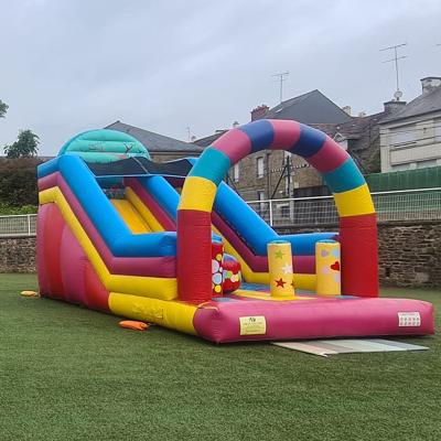 China Aluguer de festas Casa de doces Slide seco inflável com certificação CE/EN71/EN14960 à venda