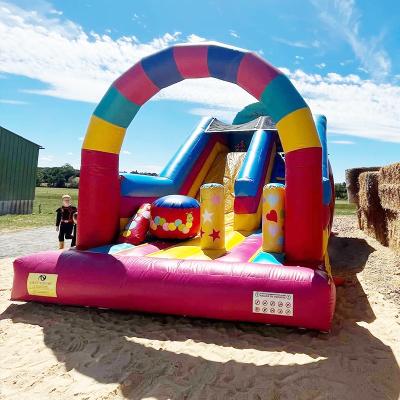 China Aluguer de festas Casa de doces Slide seco inflável com certificação CE/EN71/EN14960 à venda