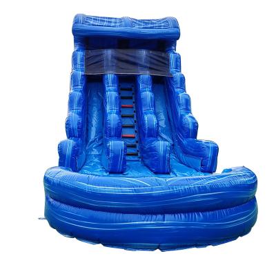 Cina Parco acquatico PVC gonfiabile doppio scivolo N scivolo con piscina salto retro scivolo acquatico in vendita