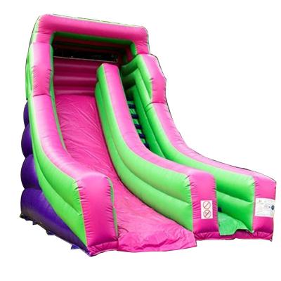 Gran tobogán seco inflable en color personalizado para ocasión comercial en el parque acuático