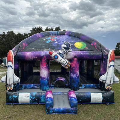 中国 吹風機 素敵な子供たちのパーティー 宇宙飛行士 城 宇宙船 膨らませられる跳ね返り屋 販売のため