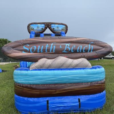 China Prepárate para hacer un salto de agua inflables de 40 pies con piscina y tabla de surf enorme en venta