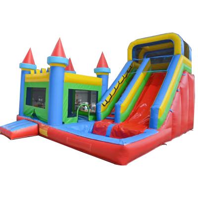Cina Personalizzare accettazione PVC rosso e blu giochi gonfiabili Bouncer House Slide per bambini in vendita