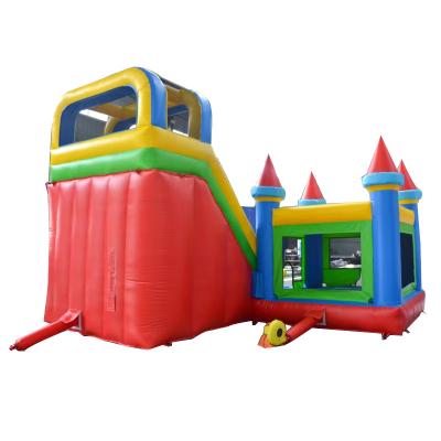 Cina Personalizzare accettazione PVC rosso e blu giochi gonfiabili Bouncer House Slide per bambini in vendita