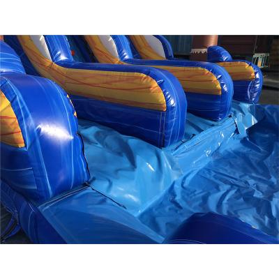 China Persoonlijke maat Commerciële PVC waterglijbaan opblaasbaar met zwembad en afneembare ladder Te koop
