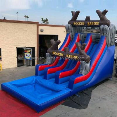 中国 人気 充電式 コンボ ボンチ ジャンピング カッスル ロック レッド ウォータースライド と ビッグ プール 販売のため