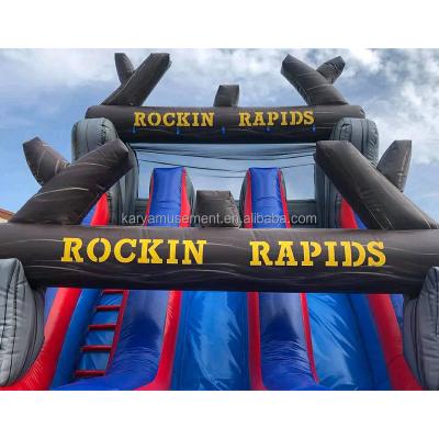 中国 人気 充電式 コンボ ボンチ ジャンピング カッスル ロック レッド ウォータースライド と ビッグ プール 販売のため
