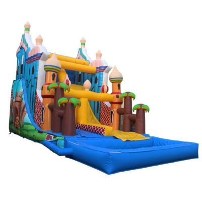 Cina Capacità massima 100-500 kg Castello gonfiabile con scivolo bagnato per piscina interna in vendita