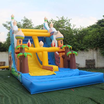Cina Capacità massima 100-500 kg Castello gonfiabile con scivolo bagnato per piscina interna in vendita