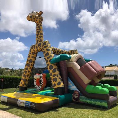 Китай Custom Logo Printed Mini Commercial PVC Safari Inflatable Bouncer House для детей продается
