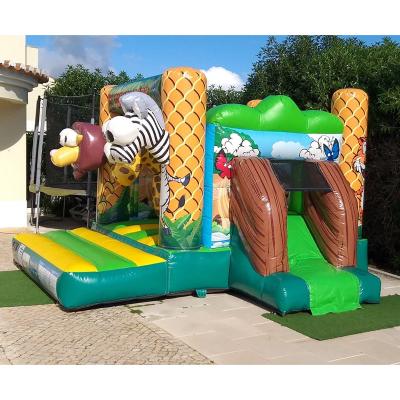 Китай Custom Logo Printed Mini Commercial PVC Safari Inflatable Bouncer House для детей продается