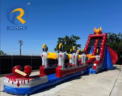 Cina Caratteristiche personalizzate Scivolo idraulico gonfiabile per adulti con piscina Casa rimbalzo PVC sostenibile in vendita