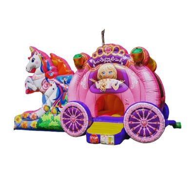 China Shipping Way Sea Air Express Rainbow Unicorn Inflatable Bouncy Bouncer with Slide for sale