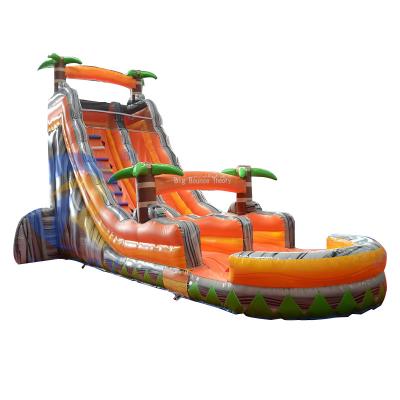 Cina Promozione di eventi commerciali Orange Palm Slide gonfiabile con piscina e altro in vendita