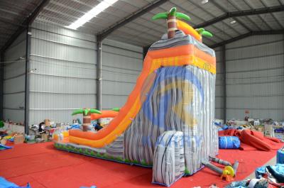 Cina Promozione di eventi commerciali Orange Palm Slide gonfiabile con piscina e altro in vendita