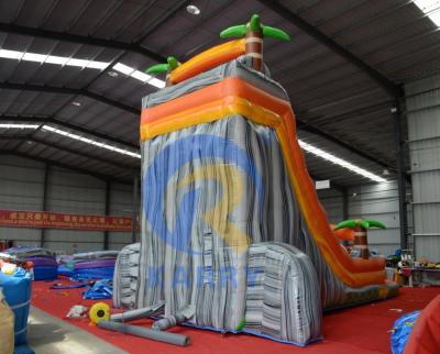 Cina Promozione di eventi commerciali Orange Palm Slide gonfiabile con piscina e altro in vendita