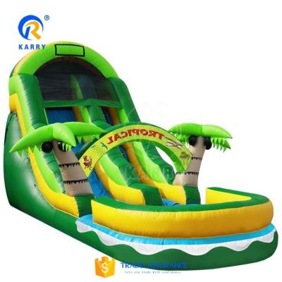 中国 屋外 子供 の 玩具 プール と デジタル 印刷 の 付属 の 膨らませ られる 水上 スライド 販売のため