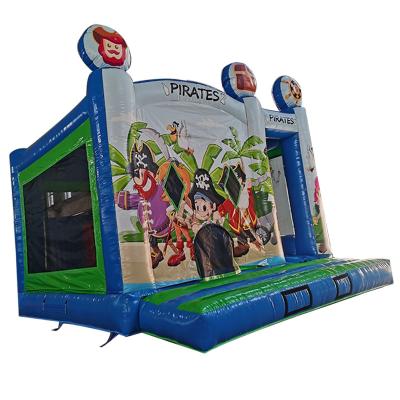 Cina Colore personalizzato Tema pirata in PVC commerciale Inflatabile Castello gonfiabile con scivolo asciutto in vendita