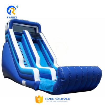 China Water Pool Castle Style Inflatable Bouncy Fancy Long Water Slide for Kids and Adults for sale