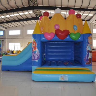 Cina Festa di compleanno della principessa Castello gonfiabile con scivolo e telai in PVC da 0,55 mm in vendita