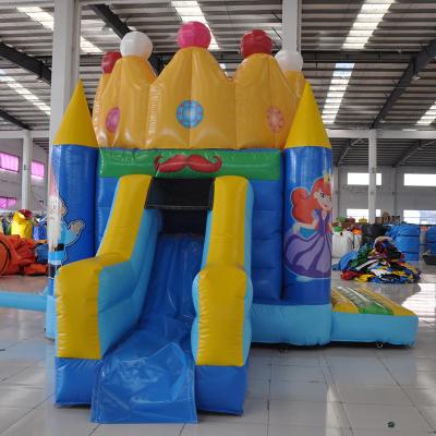 Cina Festa di compleanno della principessa Castello gonfiabile con scivolo e telai in PVC da 0,55 mm in vendita