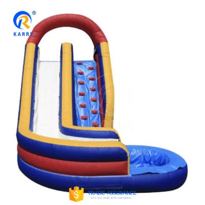 China Customized Inflatable Water Slide With Pool For Kids And Adults Rock Climbing Game for sale