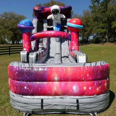 China Amusement Park Bouncy Toy 9x5x5m or Customized Size Castle Slide Combo Astronaut Theme for sale