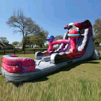 China Amusement Park Bouncy Toy 9x5x5m or Customized Size Castle Slide Combo Astronaut Theme for sale