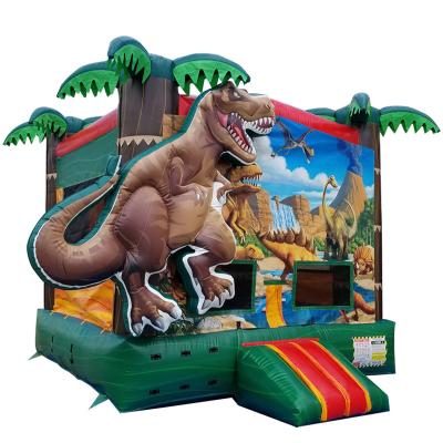 China Air Blower Included Pop Dinosaur Land Inflatable Trampoline for Children and Adults for sale