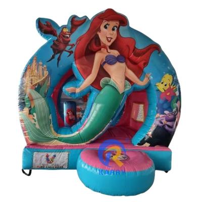 China Party Rental Essential PVC Inflatable Bounce House with Mermaid Theme and Blower for sale