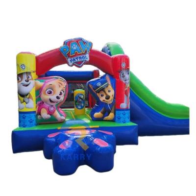China Inflatable Bounce House with Slide Cartoon Paw Dog Patrol Theme Age Range 14 Years up for sale