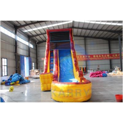 China Commercial Grade Fancy Inflatable Water Slide with Digital Printing 18ft Square Size for sale