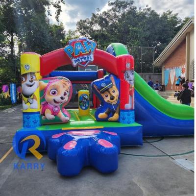 China Express Shipping Inflatable Bouncer Combo Cartoon Inflatable Combo Castle Slide For Kids for sale