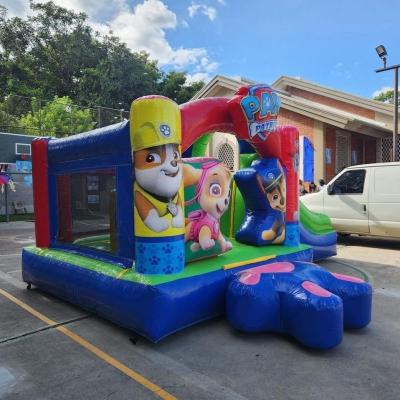 China Express Shipping Inflatable Bouncer Combo Cartoon Inflatable Combo Castle Slide For Kids for sale
