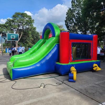China Express Shipping Inflatable Bouncer Combo Cartoon Inflatable Combo Castle Slide For Kids for sale