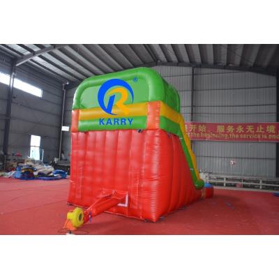 China Inflatable Bouncer Air Water Slide Jumping Bouncy Castle Moon little Bounce House slide With Pool for sale