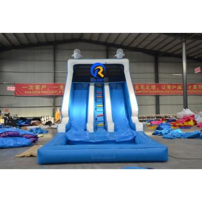 China Max Capacity 100-500kg Commercial Dual Purpose Inflatable Water Slide for Adult Kids for sale