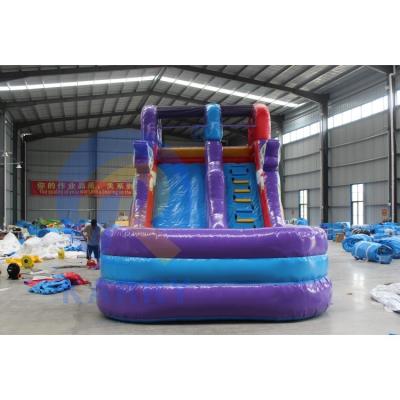 China OEM Accepted Mini Unicorn PVC Inflatable Water Slide with Pool and Rocking Climbing for sale