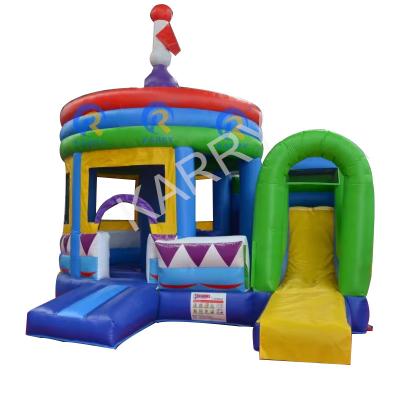 China PORTABLE Cylindrical PVC Bouncy Castle with Side Slide and Inflatable Dome The Ultimate Party Experience for sale