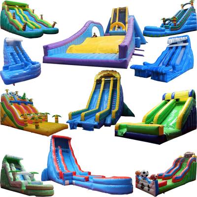China Customized Color Marble Tropical Waterslide Inflatable Combo Bouncer for Unisex Sale for sale