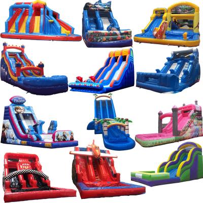 China Inflatable Water Slides with CE Standard Air Blower and Party Building Block Design for sale