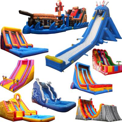 China Inflatable Water Slides with CE Standard Air Blower and Party Building Block Design for sale
