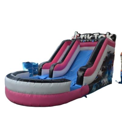 China Max Capacity 100-500kg Commercial Event Promotion Inflatable Water Slide with Pool for sale