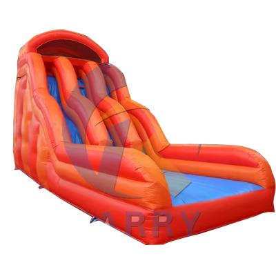 China Commercial PVC Red Dual Lane Adult Water Slide Inflatable Dry Slide for Party Rental for sale