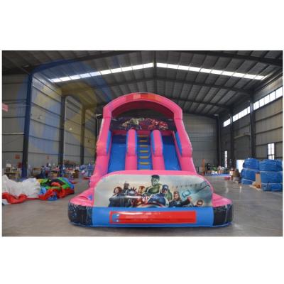 China Digital Printing Commercial Adult Size Inflatable Slide Water Combo with Fire Nice Pattern for sale
