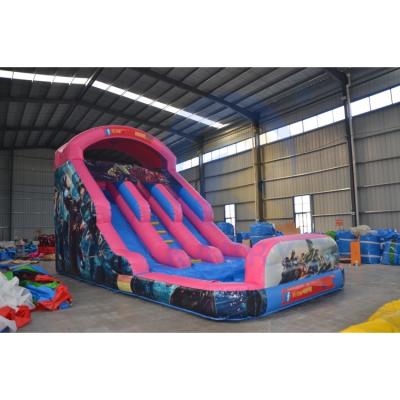 China Digital Printing Commercial Adult Size Inflatable Slide Water Combo with Fire Nice Pattern for sale