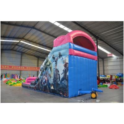 China Digital Printing Commercial Adult Size Inflatable Slide Water Combo with Fire Nice Pattern for sale