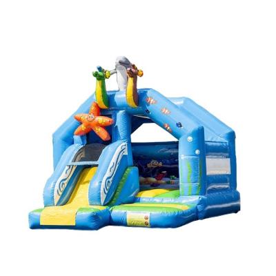 China Portable Backyard Inflatable Bounce House with Small Slide Commercial Event Promotion for sale