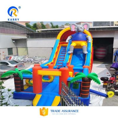 China Customized Inflatable Elephant Bouncer Slide Obstacle Course Combo Perfect for Events for sale