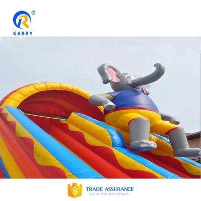 China Customized Inflatable Elephant Bouncer Slide Obstacle Course Combo Perfect for Events for sale